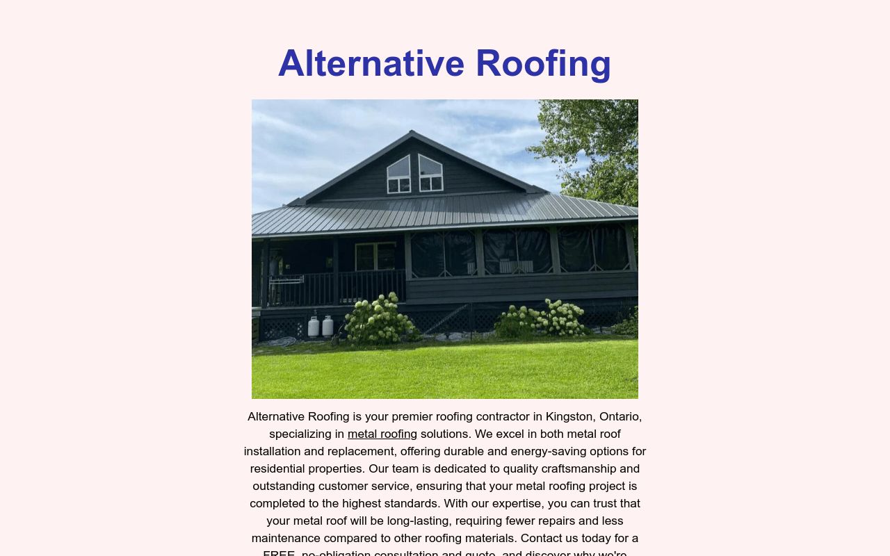 Alternative Roofing